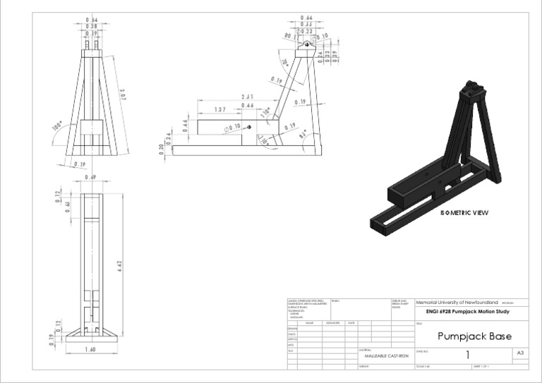 Pumpjack Base: Isometric View | PDF