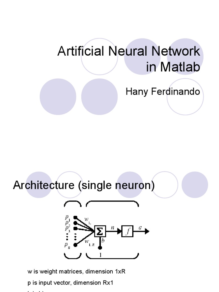 An Introduction To Implementing Various Neural Network Architectures And Functions In Matlab