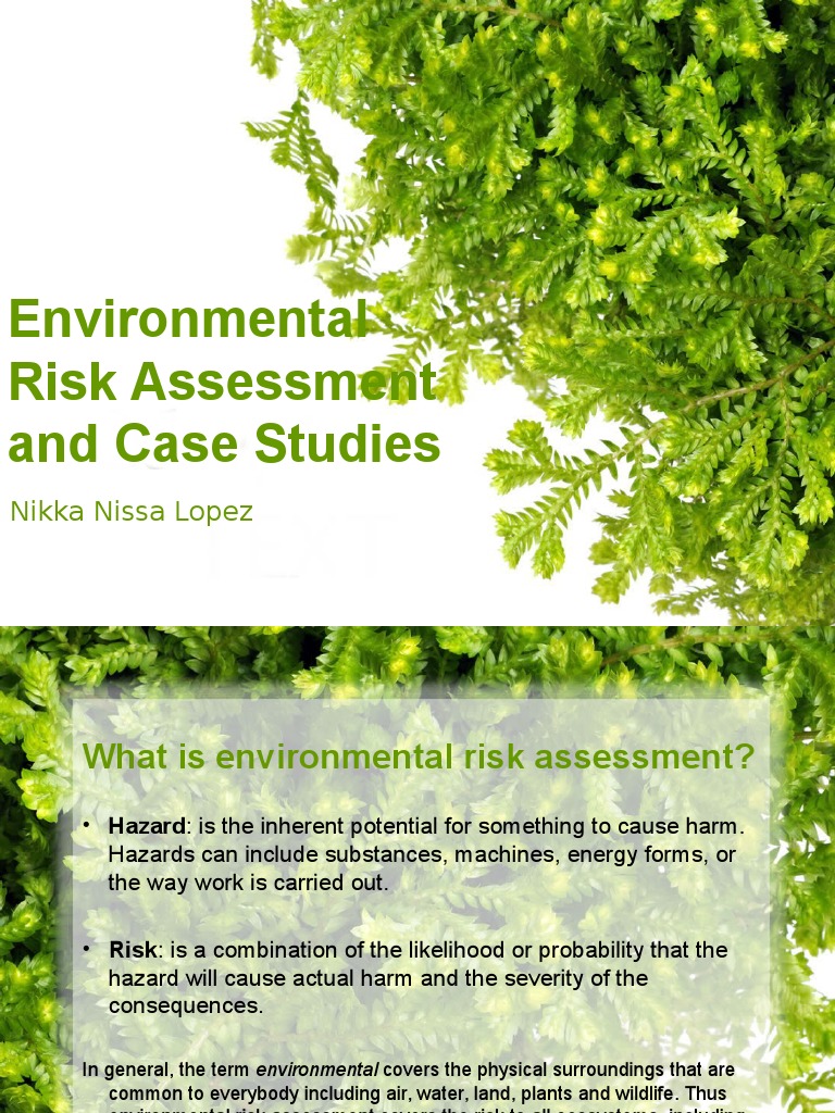 Environmental Risk Assessment | PDF | Risk Assessment | Risk