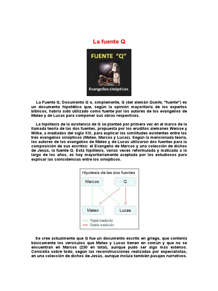 La Fuente Q y las Agrafas de Jesús | PDF | Evangelios | Evangelio De Tomás