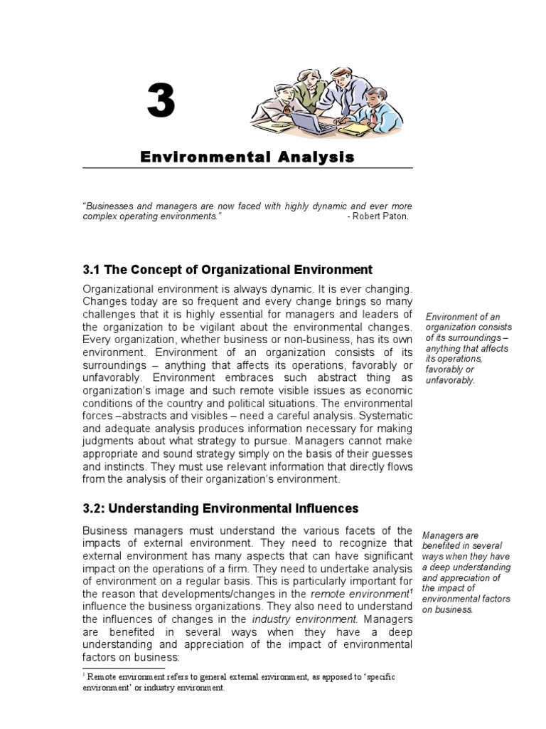 Sm Chapter 3 Environmental Analysis Pdf Strategic Management Swot