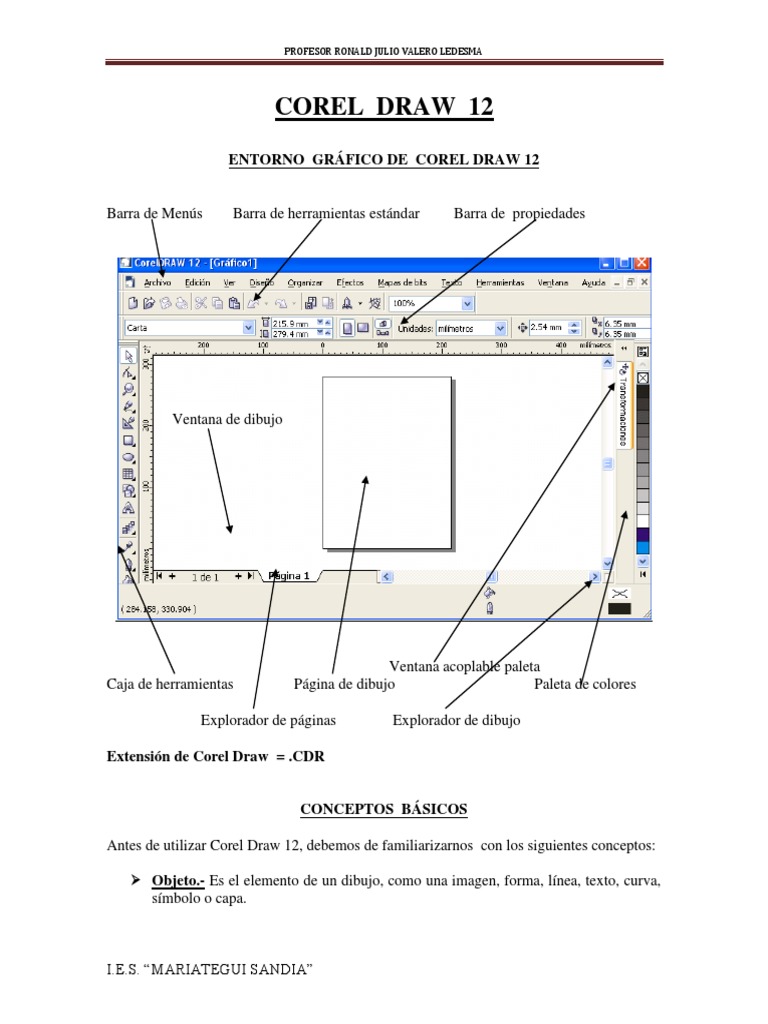 Tutorial Corel Draw - Diseño Grafico | PDF | Point and Click | Ventana ...