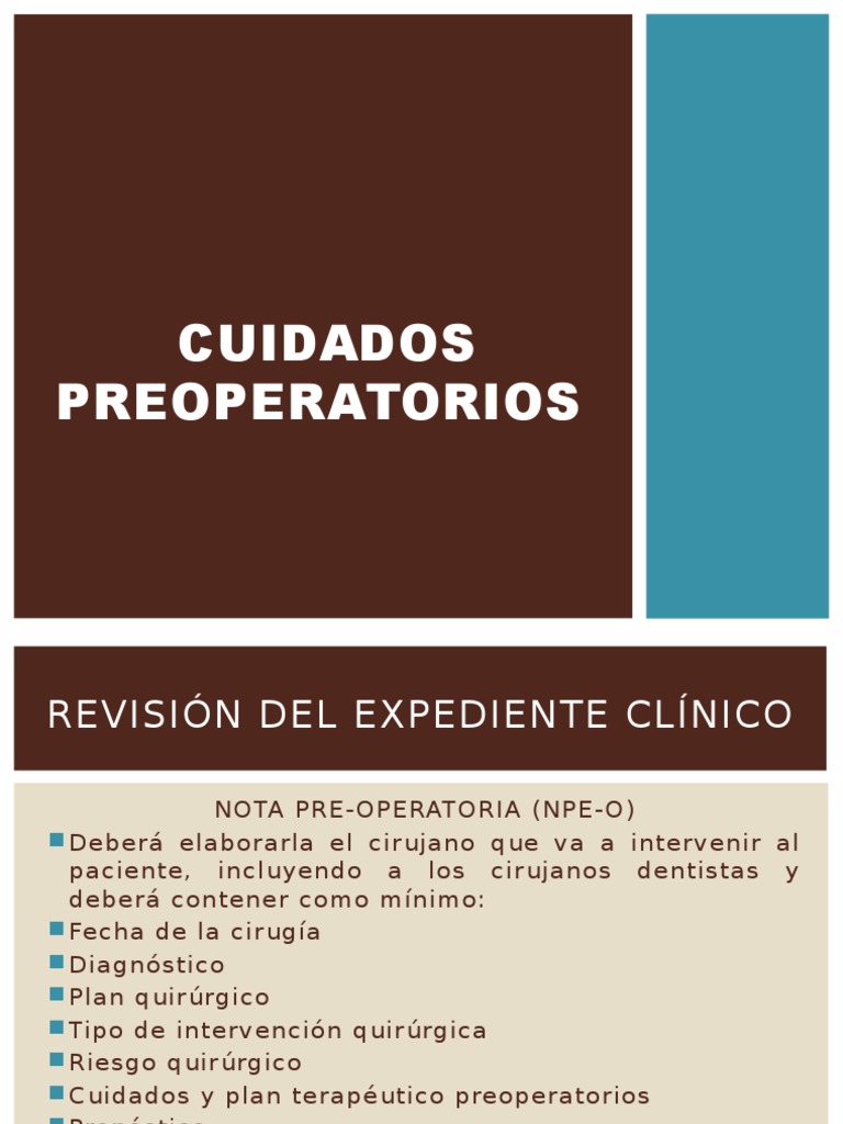 CUIDADOS PREOPERATORIOS
