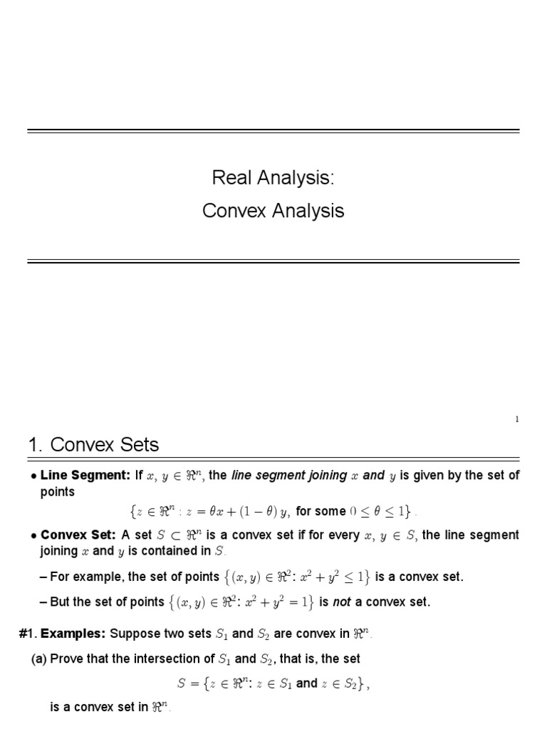 07 Convex Analysis | PDF | Convex Set | Continuous Function