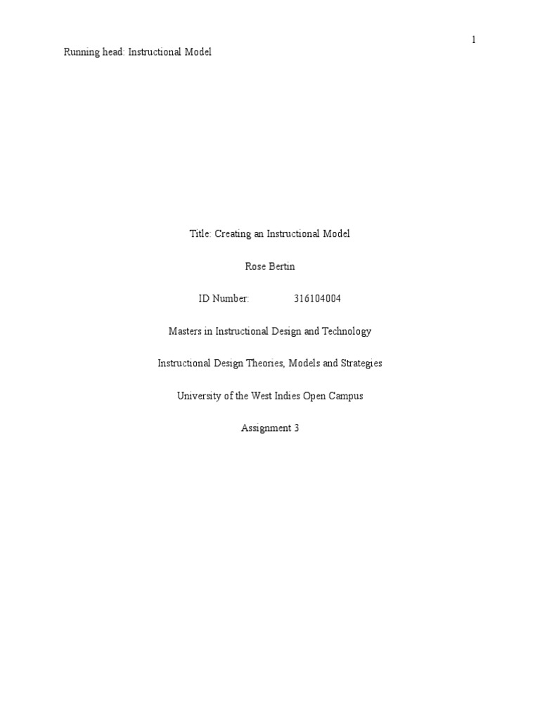 New Instructional Model for Education | PDF | Instructional Design ...