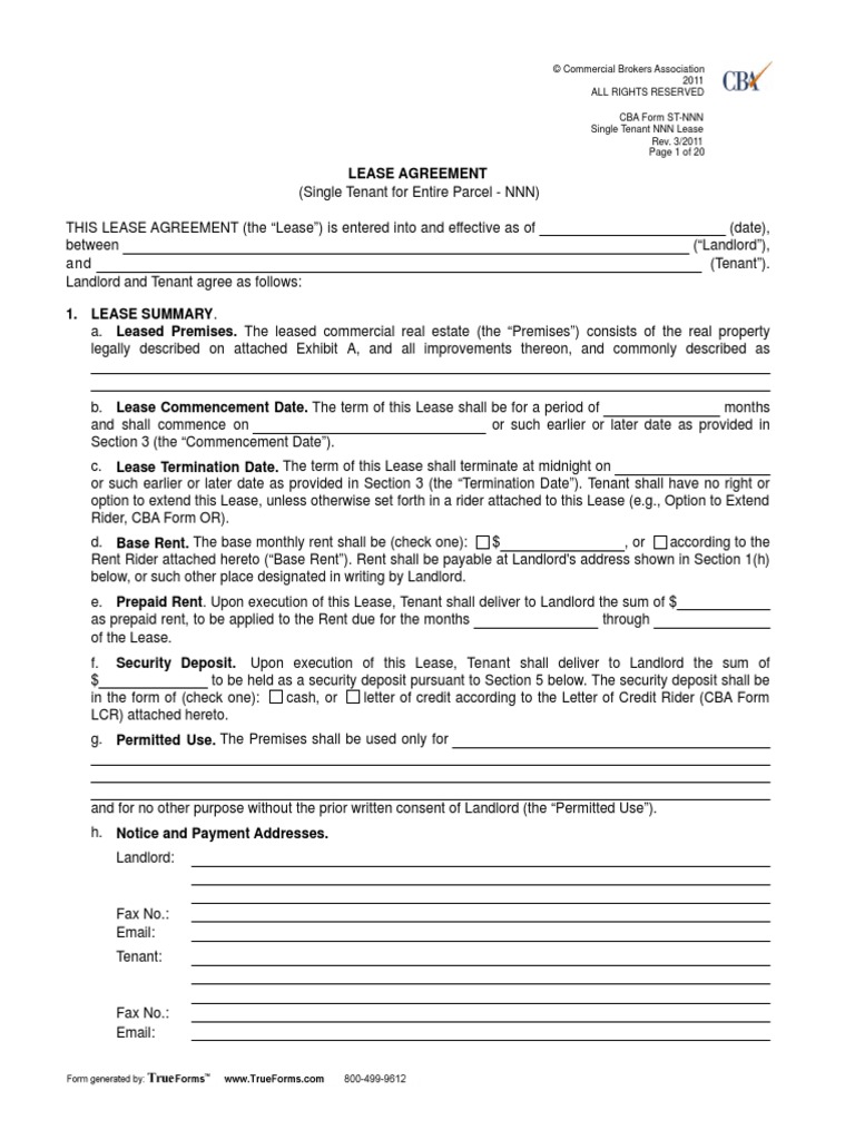 Single Tenant Triple Net Lease | PDF | Leasehold Estate | Landlord