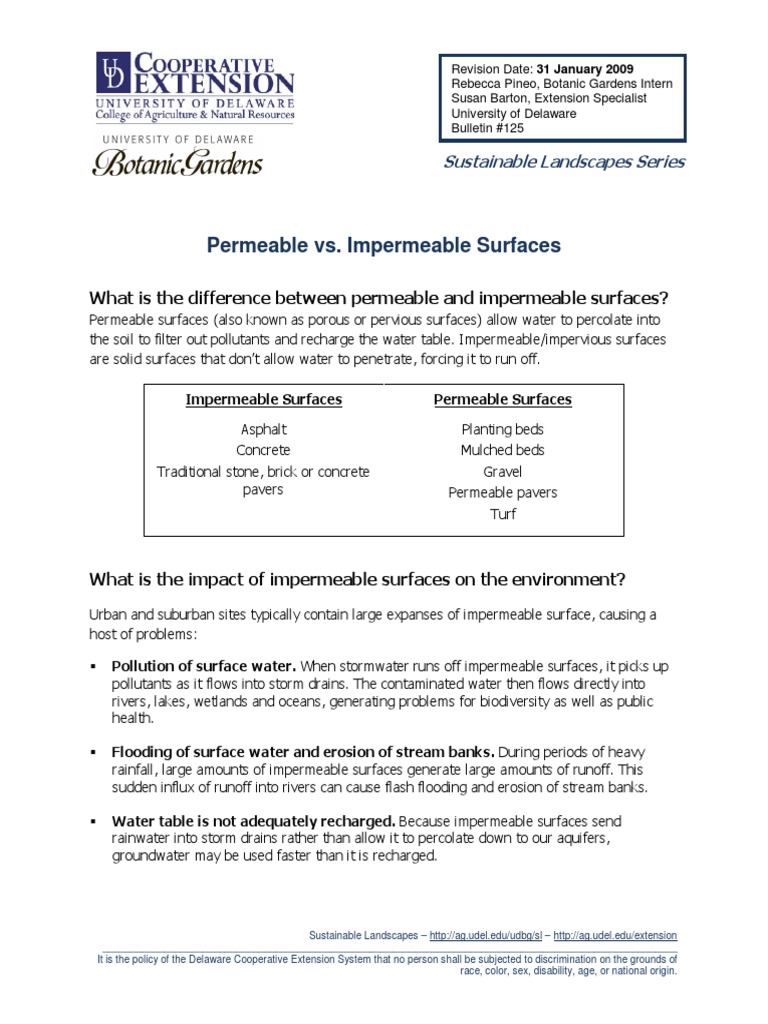 Permeable Impermeable Surfaces | PDF | Surface Runoff | Stormwater