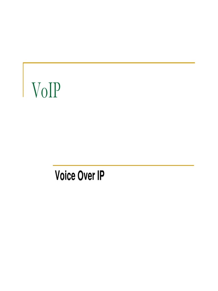 Voip Voip: Voice Over IP | PDF | Session Initiation Protocol | Voice ...
