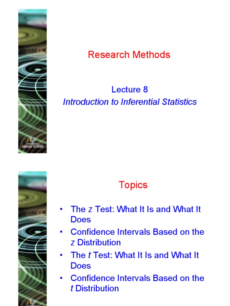 Research Methods: Introduction To Inferential Statistics | PDF ...