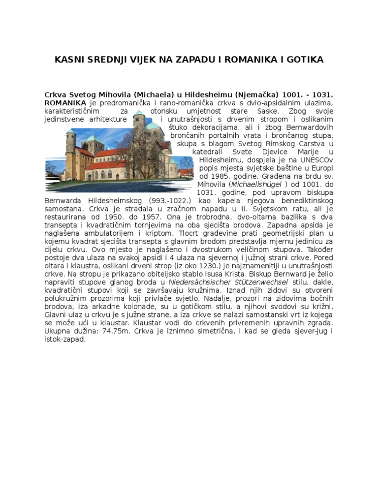 Romanika I Gotika | PDF