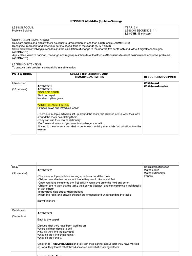 Maths-Money Lesson Plan 3 | PDF