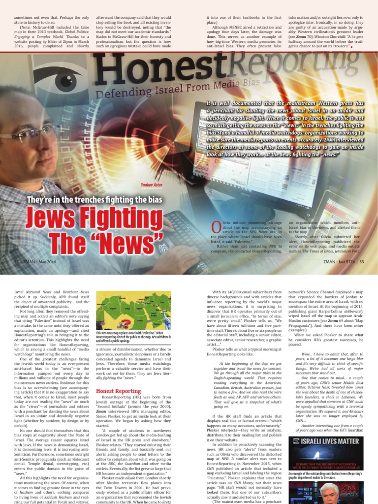 Jews Fighting The News - Zman Magazine 78 | PDF | Palestinian Refugees ...