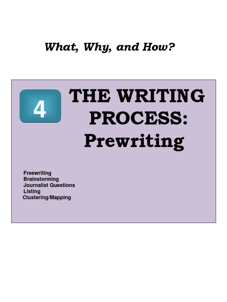 4 Pre Writing | PDF | Brainstorming | Essays