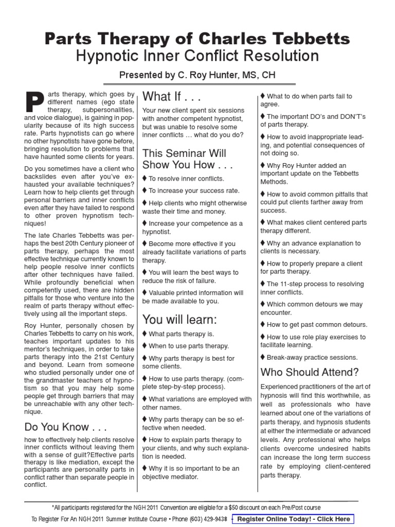 Parts Therapy | PDF | Hypnotherapy | Hypnosis