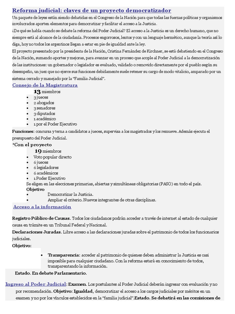 Reforma Judicial | PDF | Juez | Esfera pública