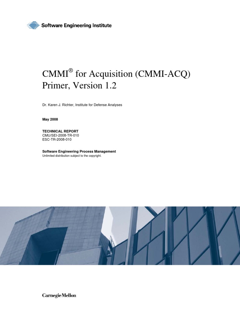 CMMI For Acquisition (CMMI-ACQ) Primer, Version 1.2 | PDF | Mergers And ...