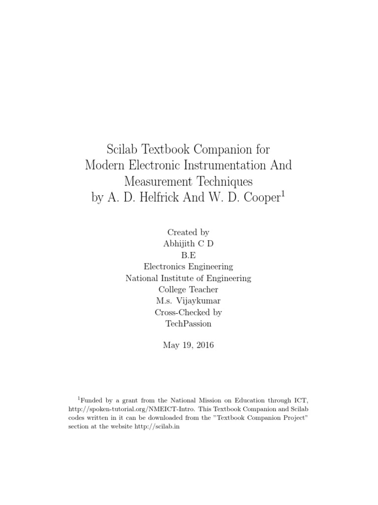 Modern Electronic Instrumentation and Measurement Techniques - A. D ...