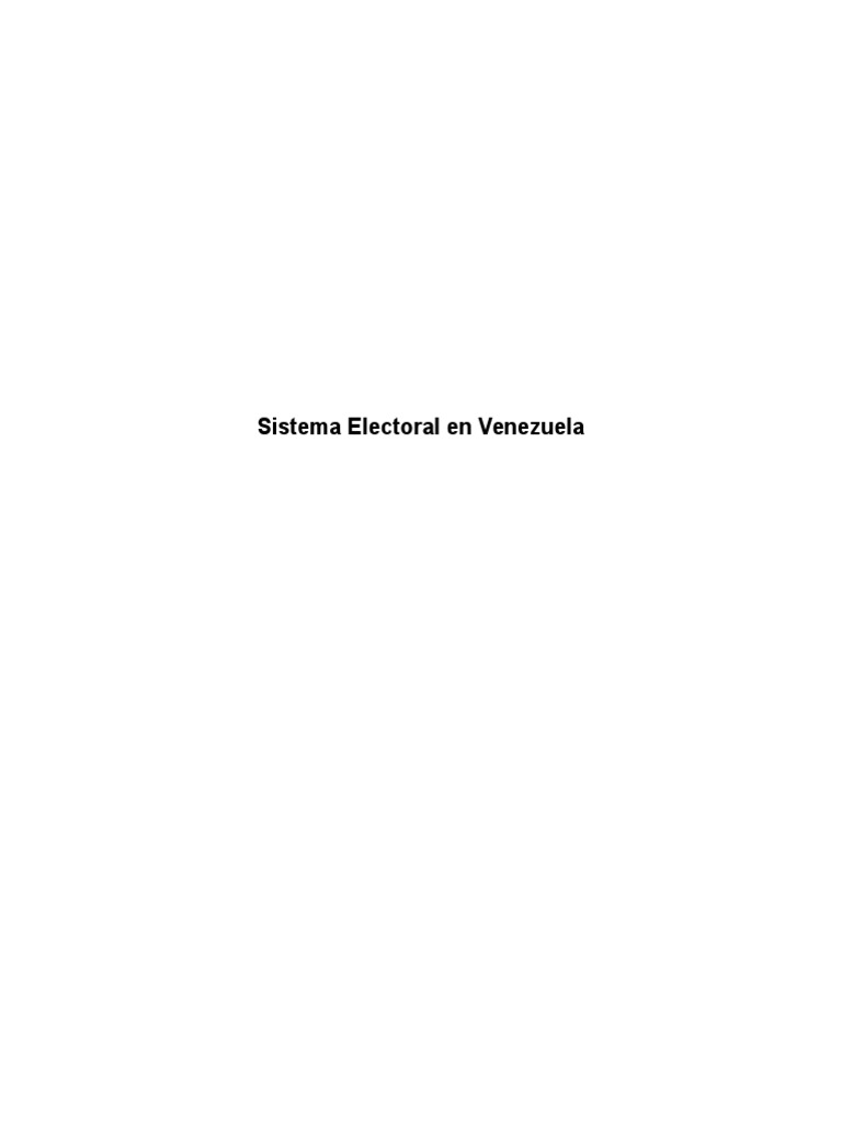 Elcciones | PDF | Elecciones | Venezuela