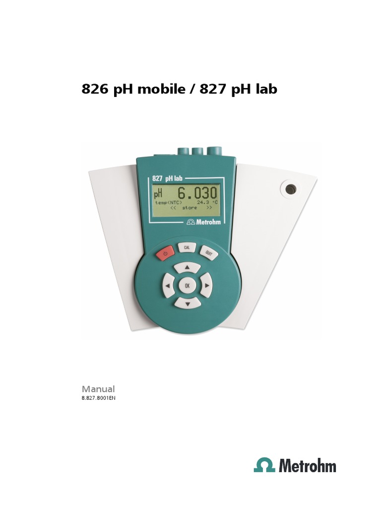 88278001EN Manual 826 PH Mobile + 827 PH Lab | PDF | Ph | Calibration