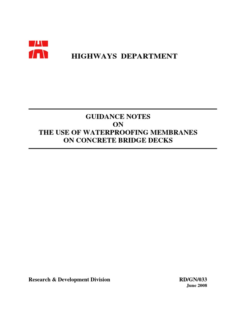 Guidance Notes On The Use of Waterprrofing Membranes | PDF | Road ...
