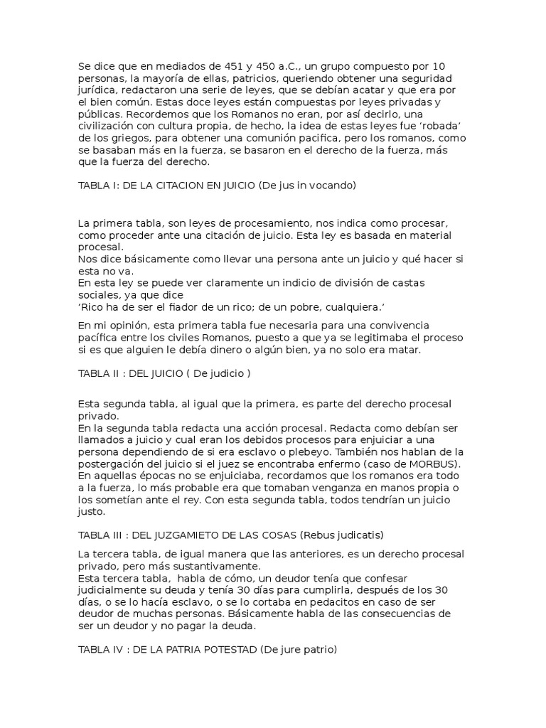 Ley De Las 12 Tablas | Propiedad | Roma antigua