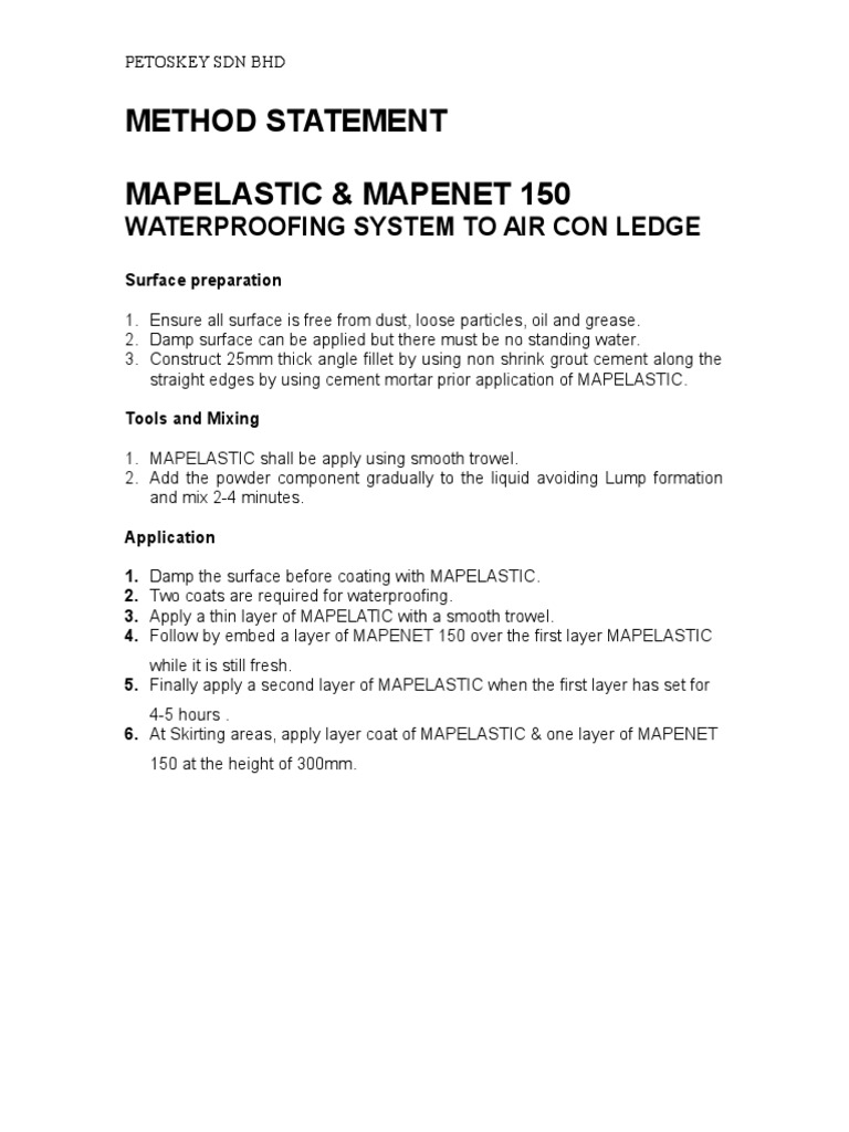 MAPELASTIC & Mapenet 150 | PDF