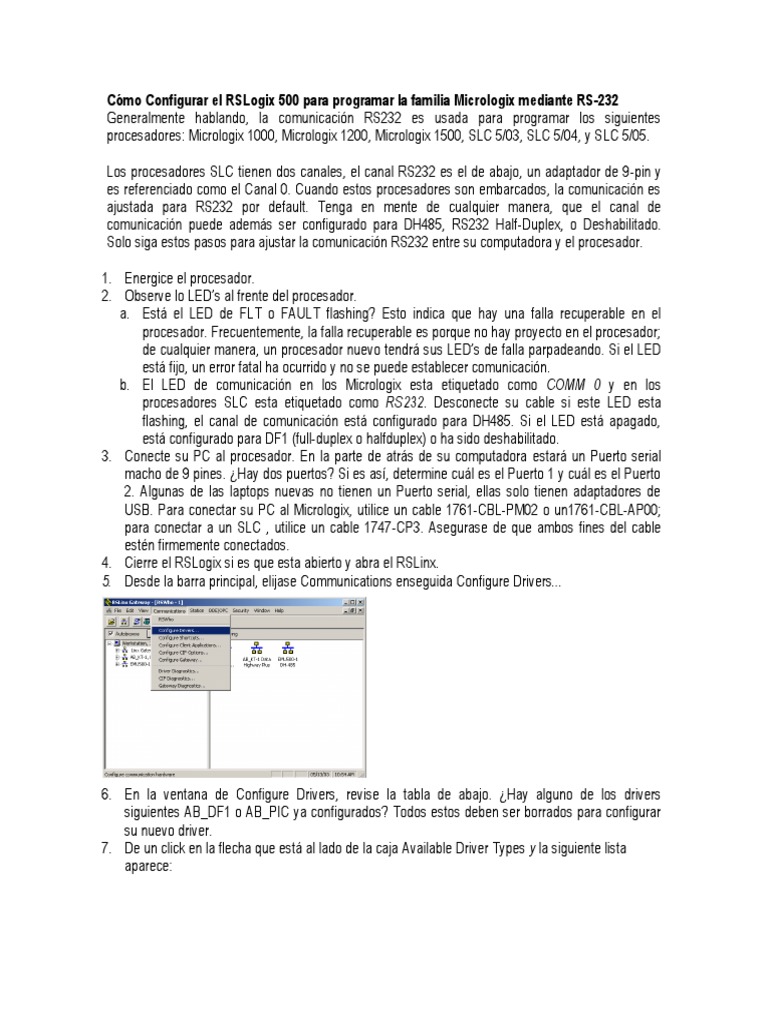 Configurar RSLogix 500 RSLinx | PDF | Unidad Central de procesamiento ...