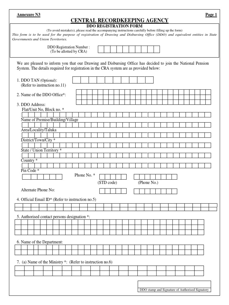 Form N3 DDO Registration NOR | PDF | Government Finances | Taxes