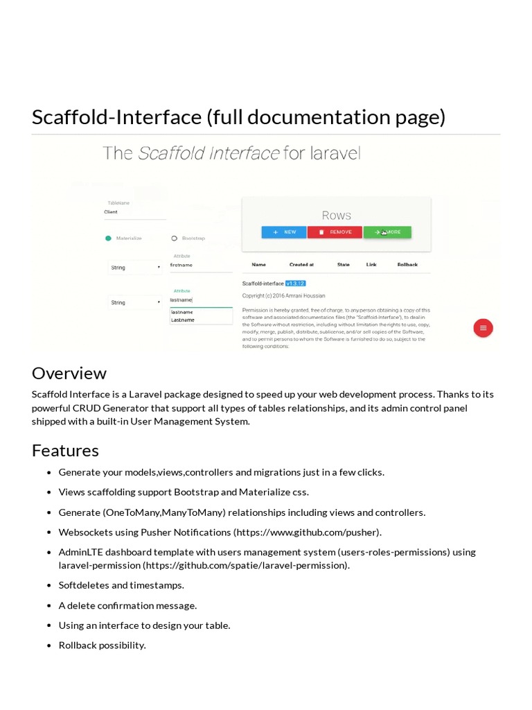 Scaffold-Interface - Amranidev Laravel | PDF | Php | Client (Computing)
