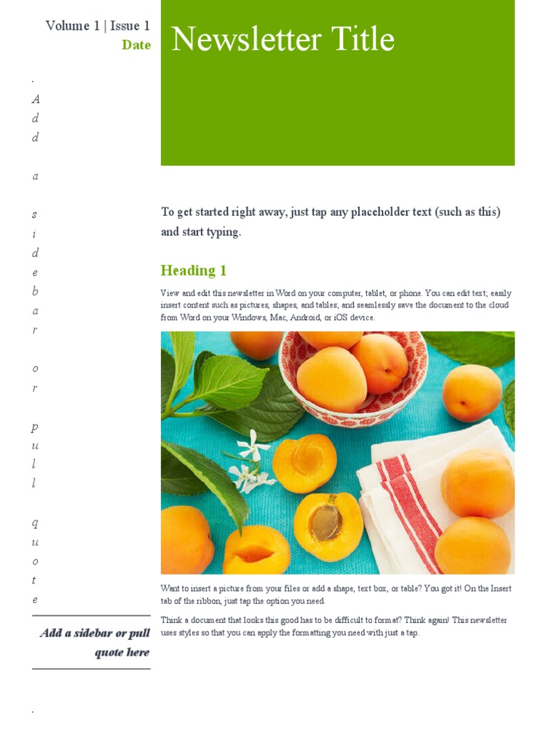 Newsletter Title: Volume 1 - Issue 1 | PDF