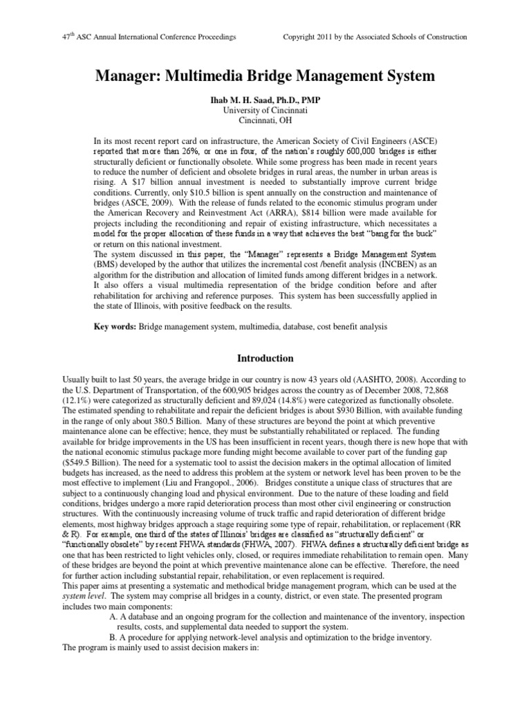 Manager: Multimedia Bridge Management System: Ihab M. H. Saad, PH.D ...