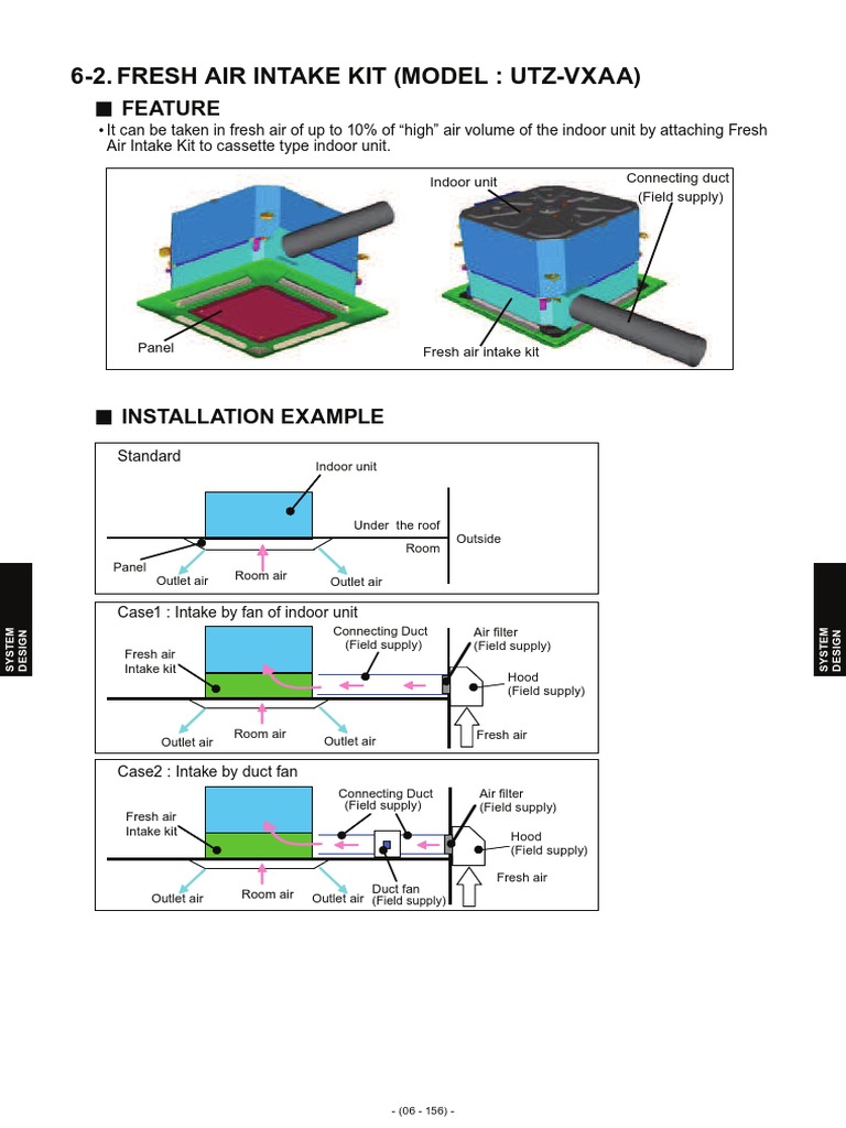 Fresh Air Intake Kit for Cassette AC | PDF | Technology & Engineering