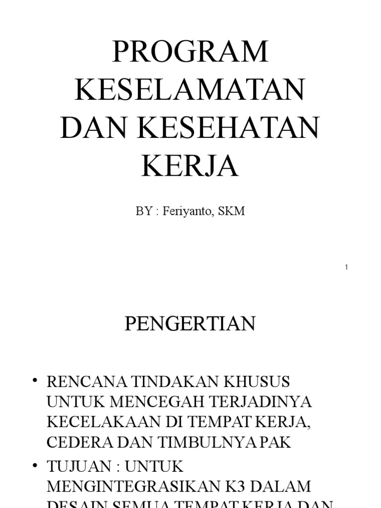 Contoh Elemen Program K3 | PDF