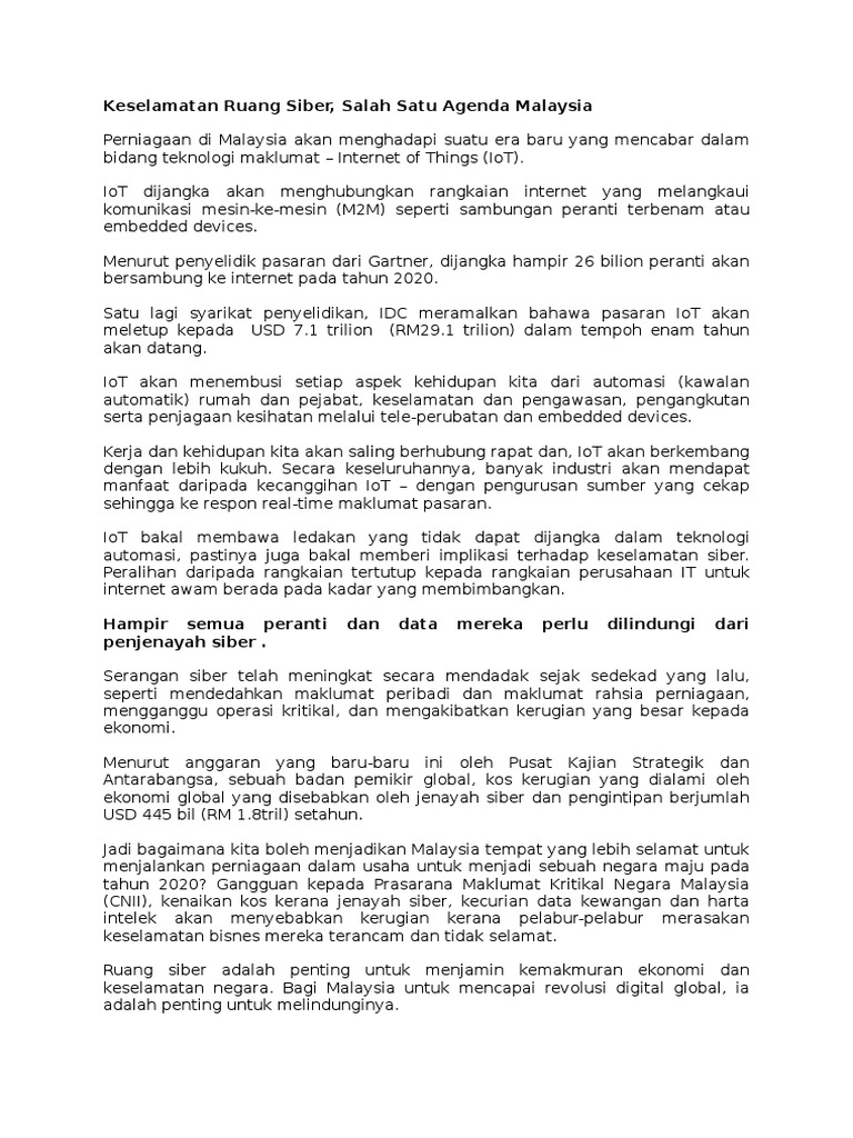 Keselamatan Ruang Siber | PDF