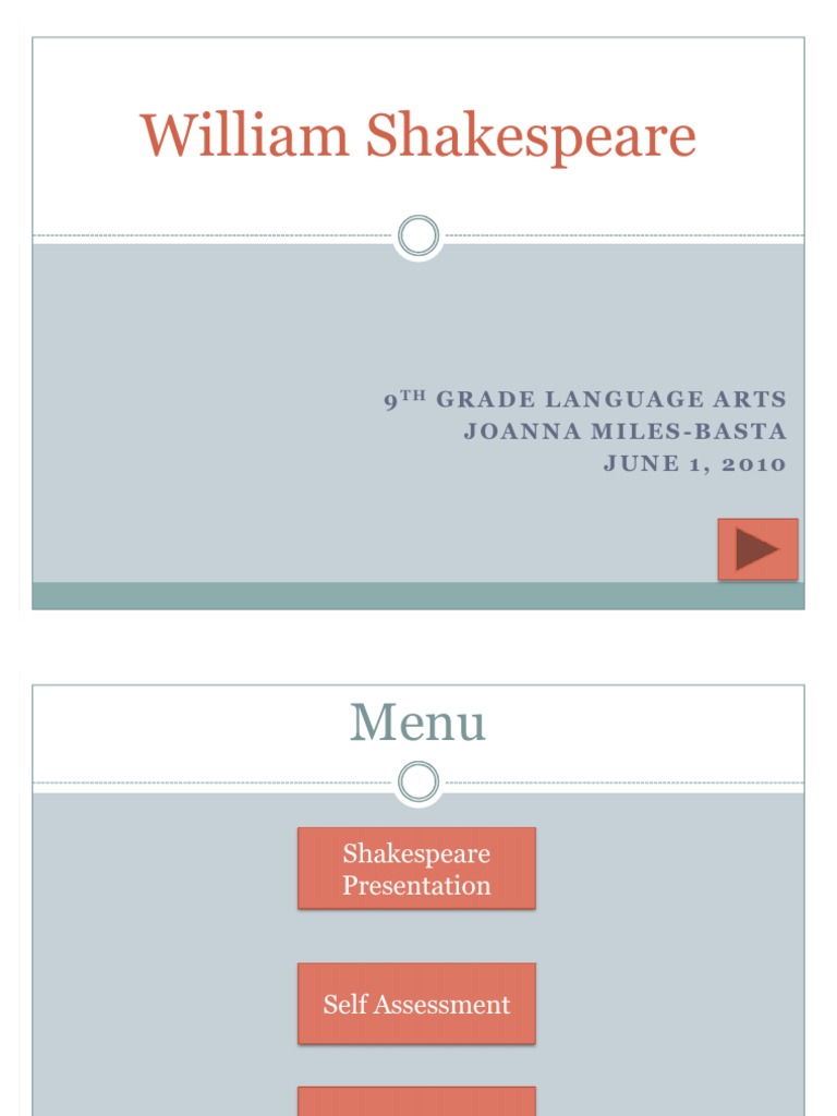 Joanna Miles-Basta Power Point | PDF | Shakespearean History | Shakespeare