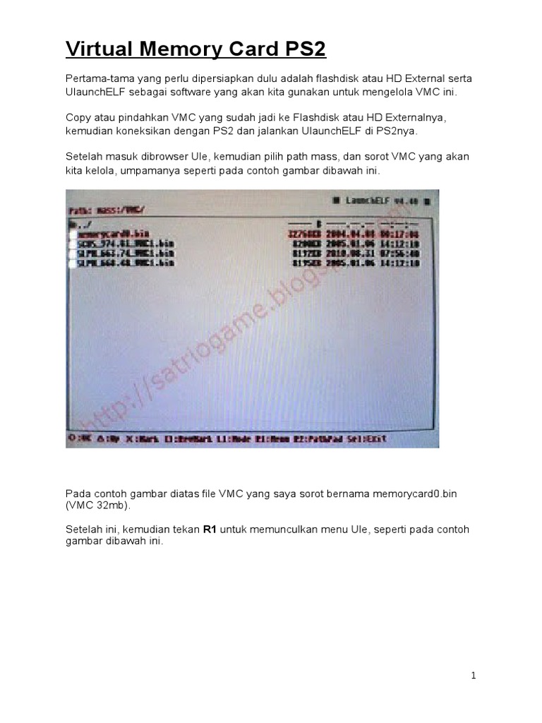 Virtual Memory Card PS2 | PDF
