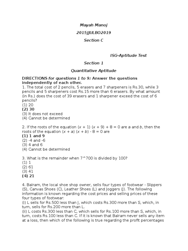 Aptitude Test ISG | PDF | Extraterrestrial Life | Mythology