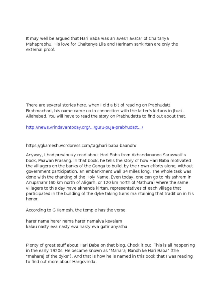 Hari Baba | PDF | Indian Religions | Monotheistic Religions