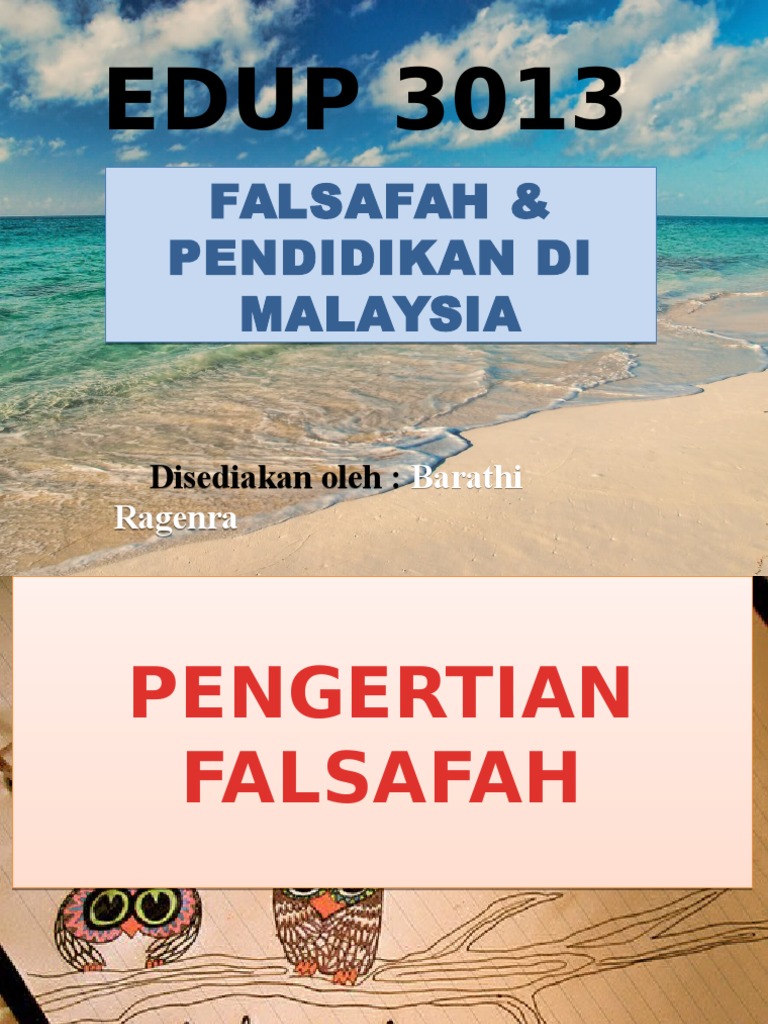 EDUP-3013 Kosep Falsafah Dan Falsafah Pendidikan | PDF