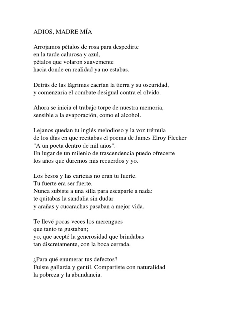 Adios Madre Mia | PDF