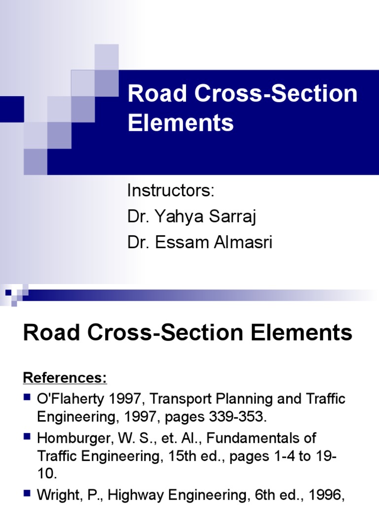 Highway Road Cross-Section Elements | PDF | Lane | Controlled Access ...