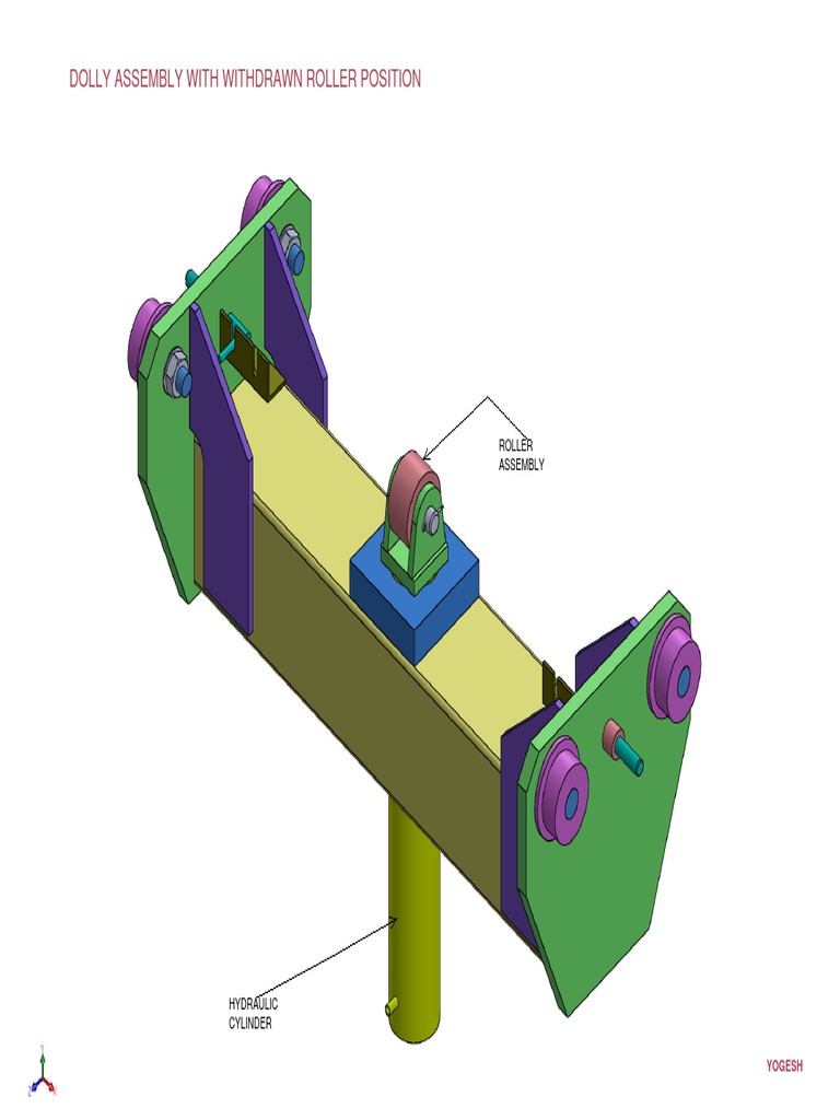 Dolly Assembly With Withdrawn Roller Position | PDF