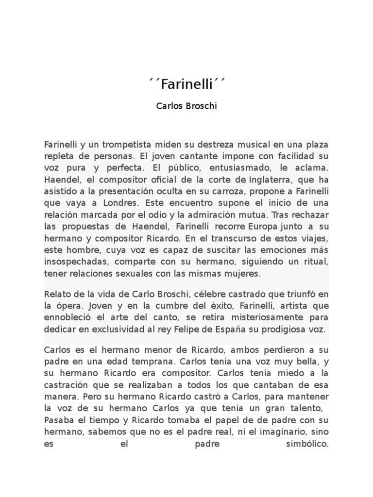 Farinelli | PDF | George Frideric Handel