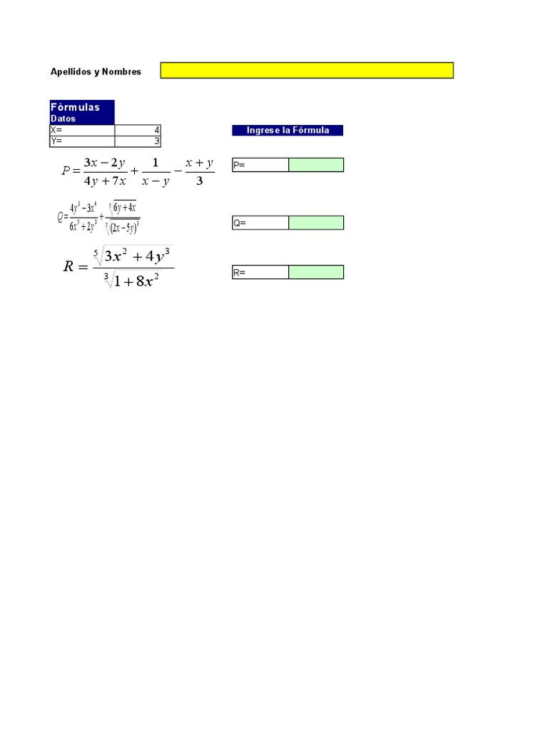 Practica-Formulas y Funciones | PDF | Unidad Central de procesamiento | Almacenamiento de datos ...