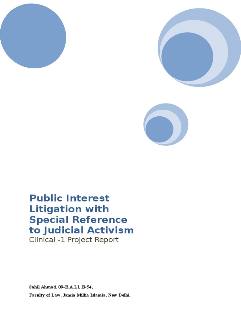 Public Interest Litigation With Special Reference To Judicial Activism ...