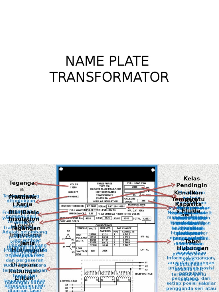 Name Plate Trafo | PDF