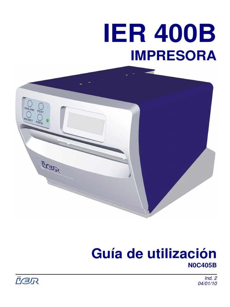 Guía de Uso Impresora IER 400B | PDF | Impresora (Computación ...