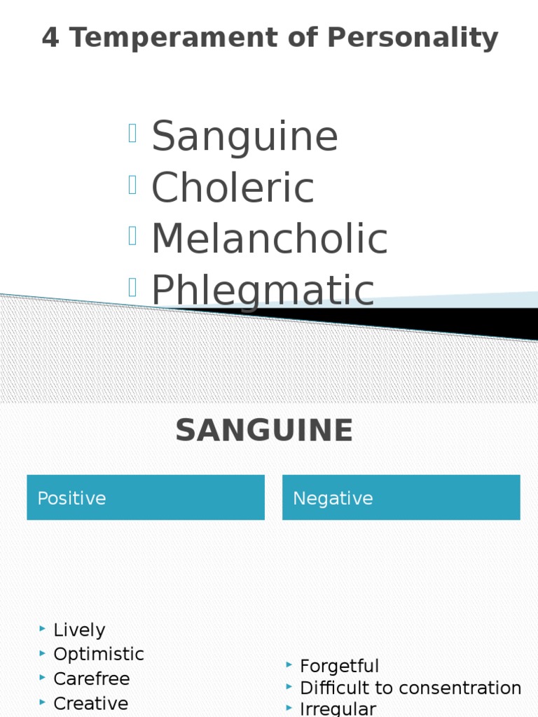4 Personality Temperaments Guide | PDF | Career & Growth | Wellness