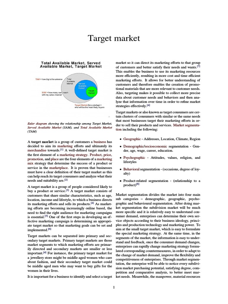Target Market | PDF | Market Segmentation | Marketing