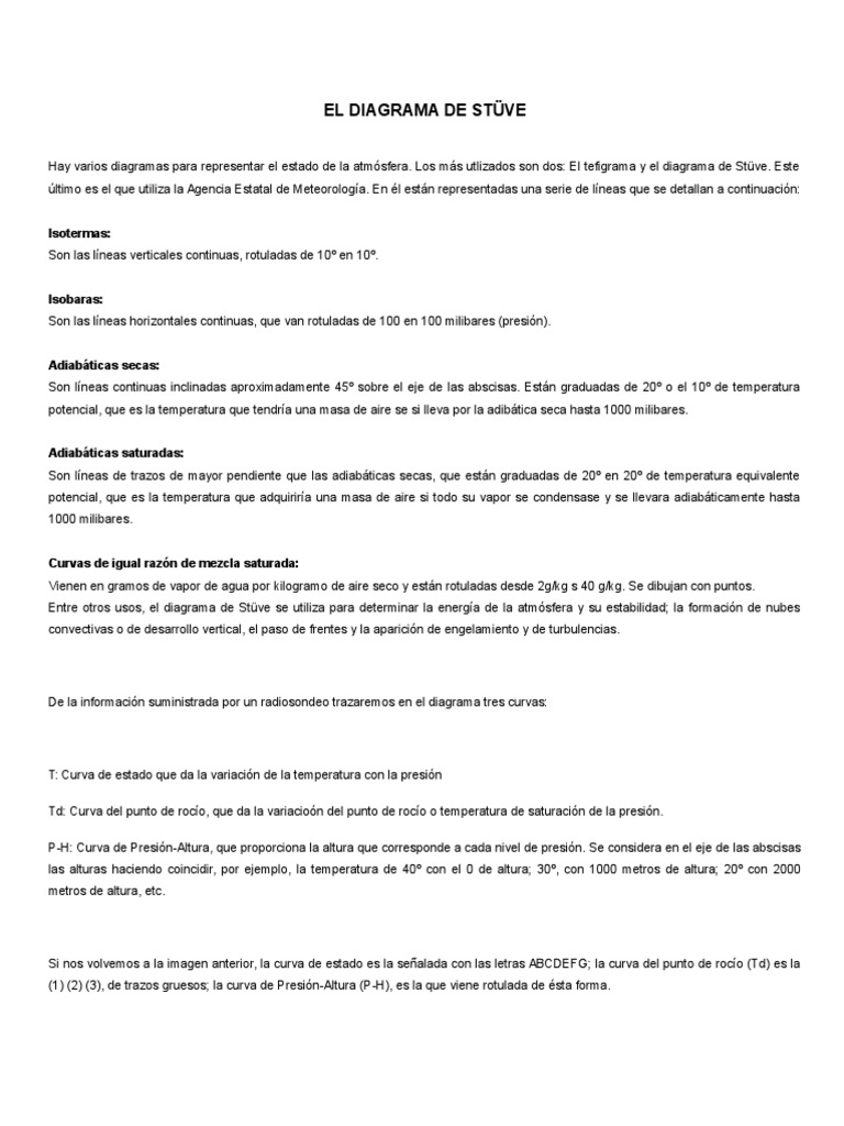 Diagrama de Stüve y su Aplicación | PDF | Convección | Condensación